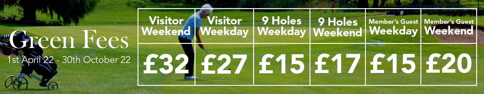 Visitor Green Fees and Buggy Fees at Oundle Golf Club.