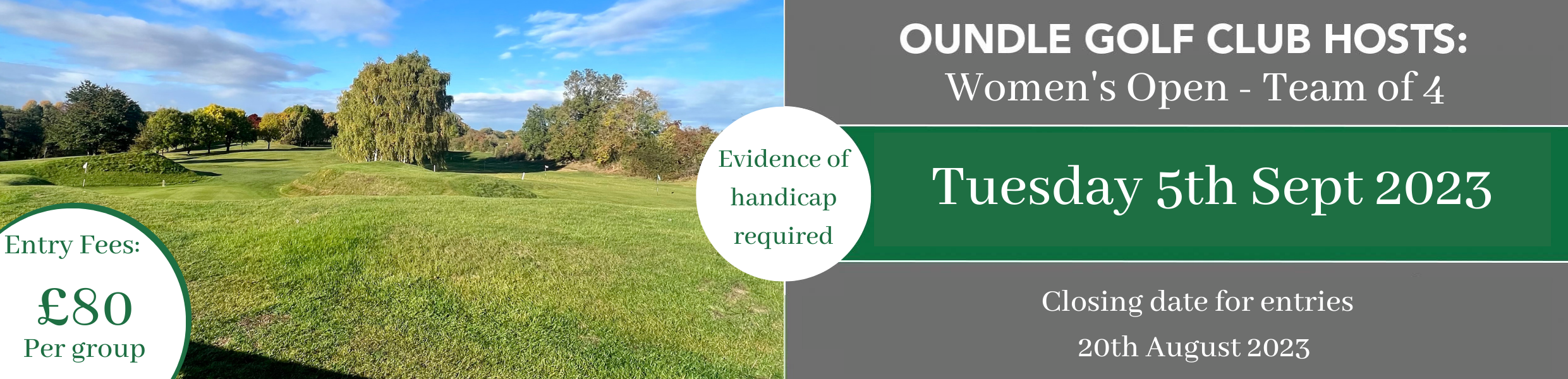 Oundle Golf Club Open Competitions