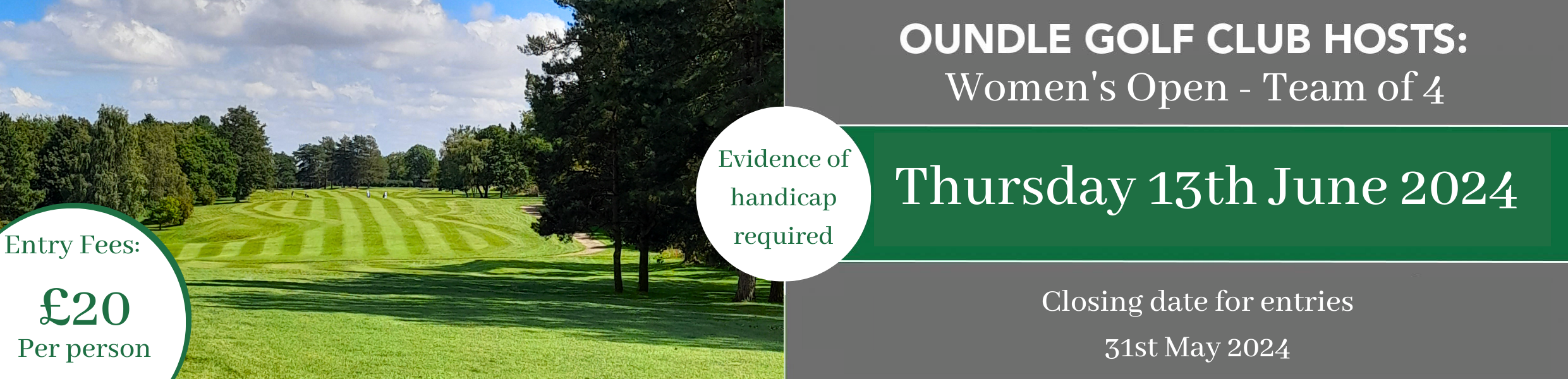 Oundle Golf Club Open Competitions