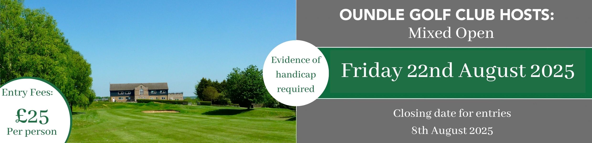 Oundle Golf Club Open Competitions